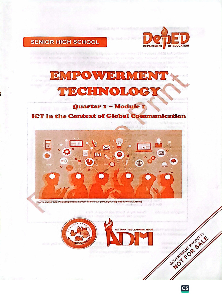 Empowerment Technology Quarter 1 Module 1 | PDF