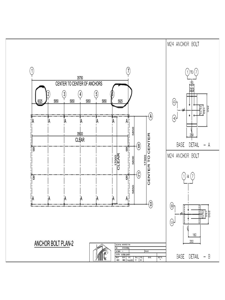 Anchor Bolt Plan-2 | PDF