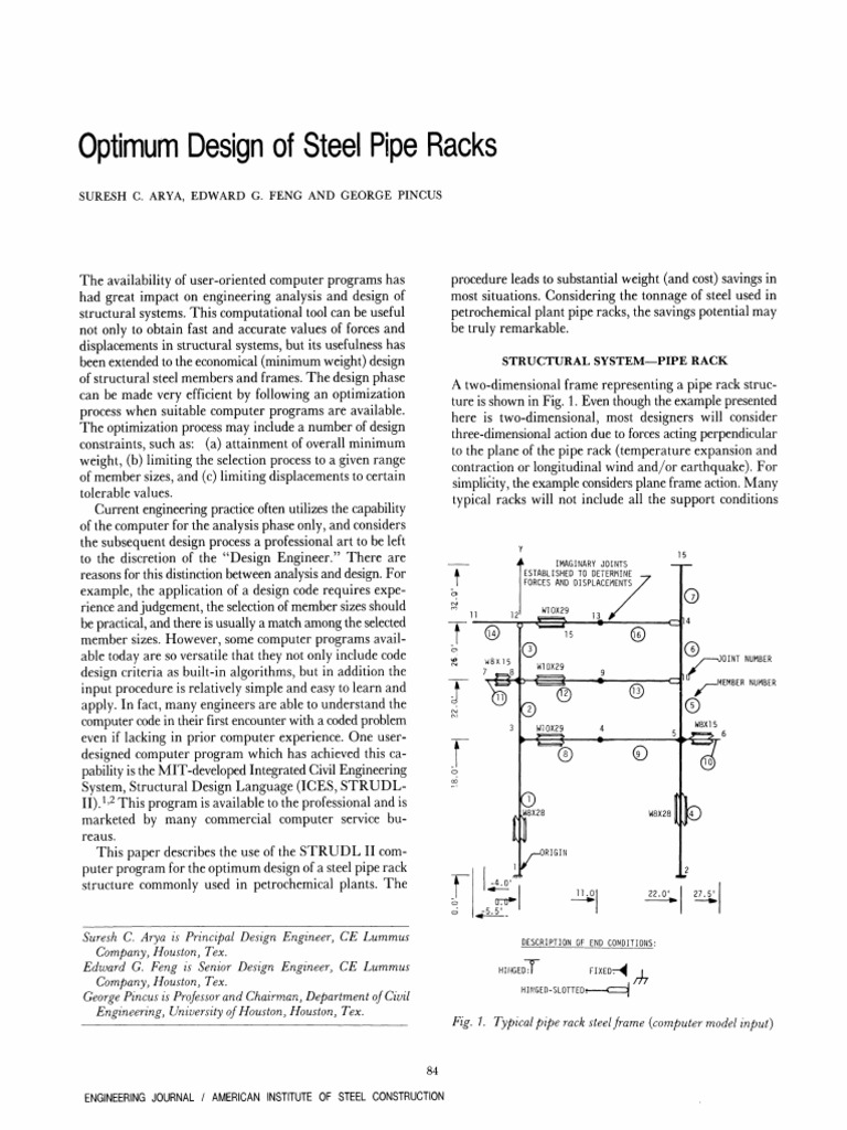 Optimum Design of Piperack | PDF | Mathematical Optimization | Beam (Structure)