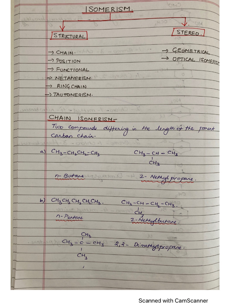 Isomerism in Organic Compounds | PDF