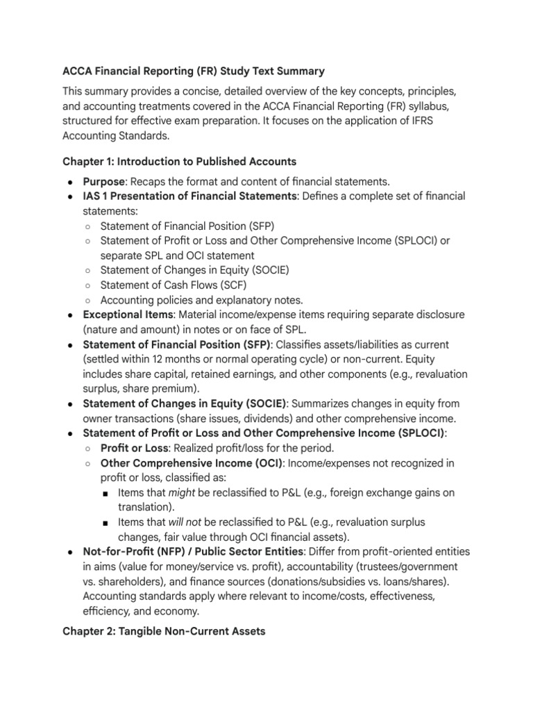FR ACCA 2025 Gemini Notes | PDF | Fair Value | Income Statement