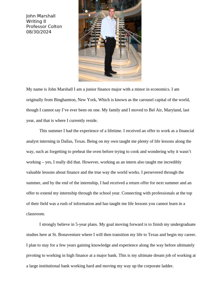 ENG-102 Selfie Assignment | PDF