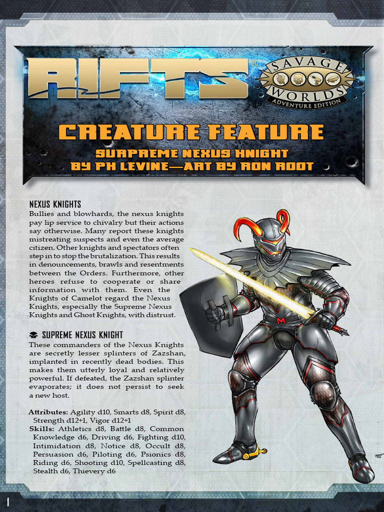 Supreme Nexus Knight Overview | PDF