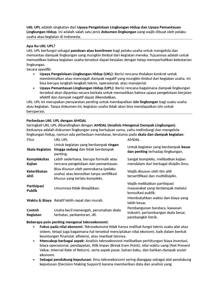 UKL UPL Adalah Singkatan Dari Upaya Pengelolaan Lingkungan Hidup Dan ...