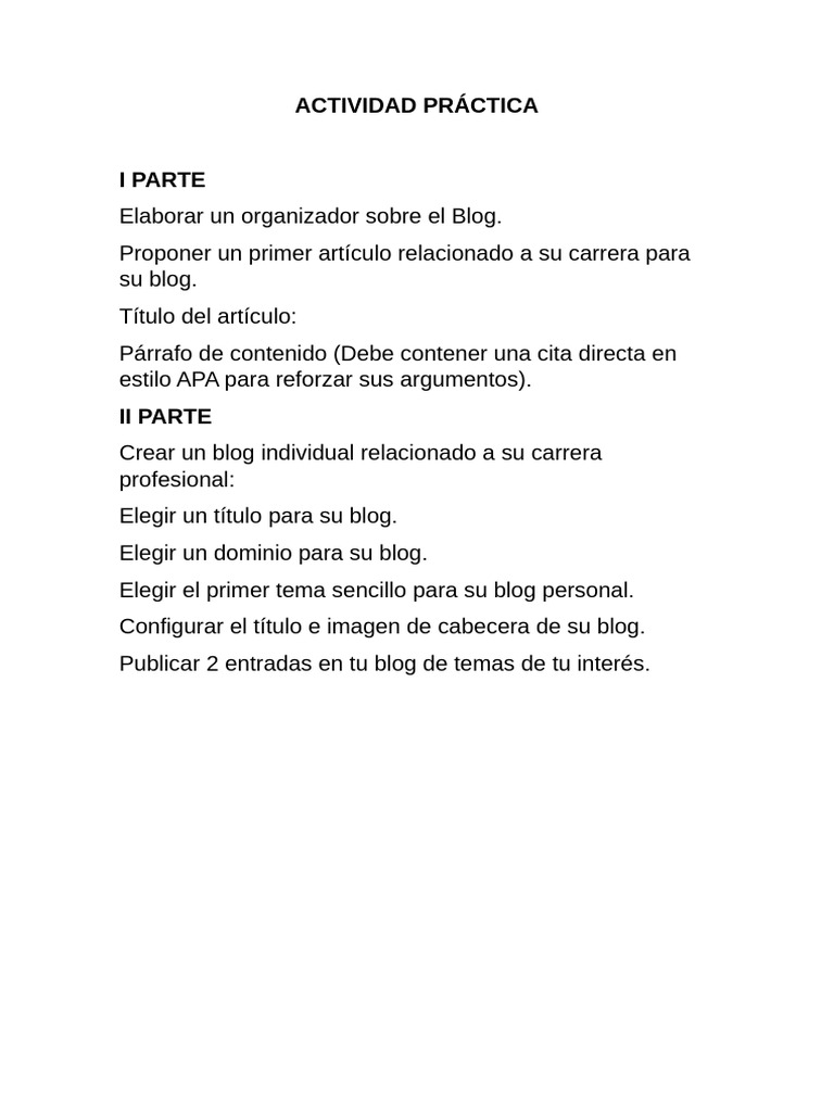 Actividad Práctica | PDF