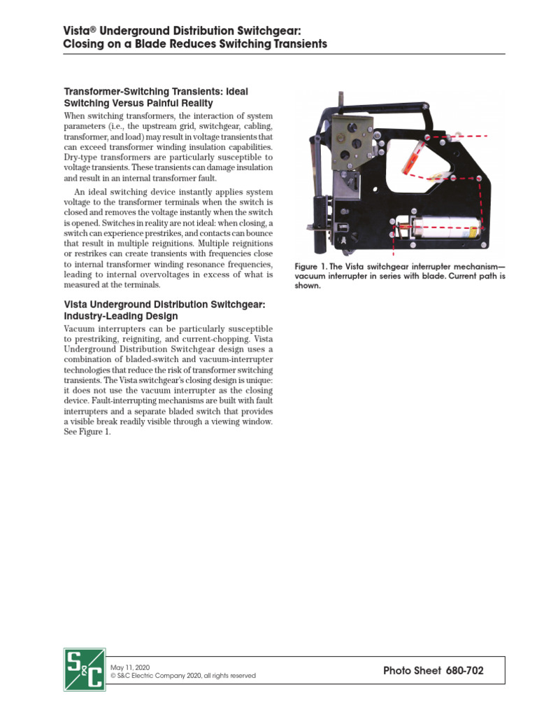 Vista Switchgear: Reducing Transformer Transients | PDF | Switch ...