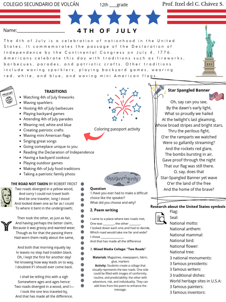 Holiday Fourth of July New | PDF | Independence Day (United States ...