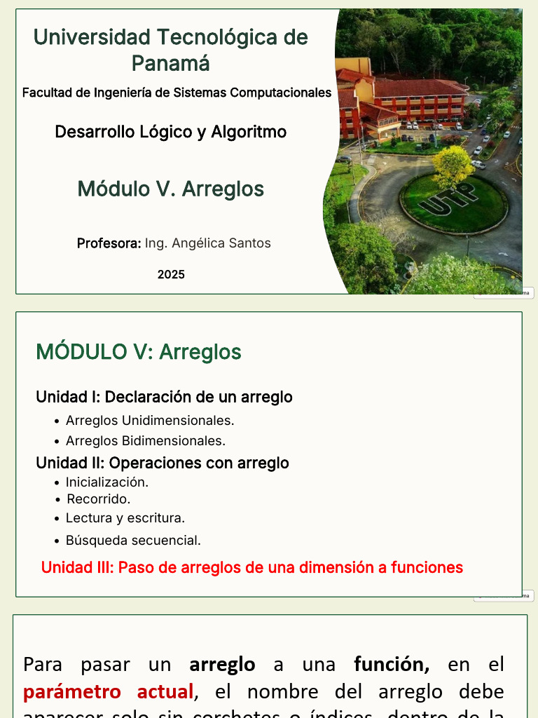 Clase #15 - Paso de Arreglos Unidimensionales A Funciones | PDF | Función (Matemáticas ...