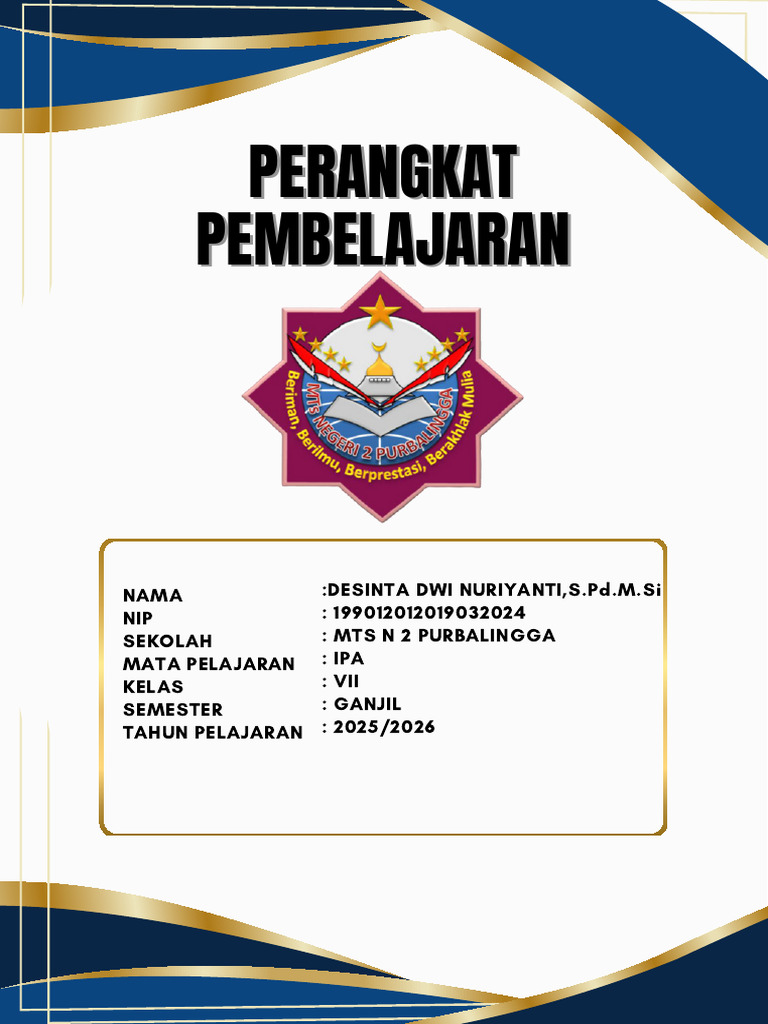 Cover Perangkat Pembelajaran | PDF