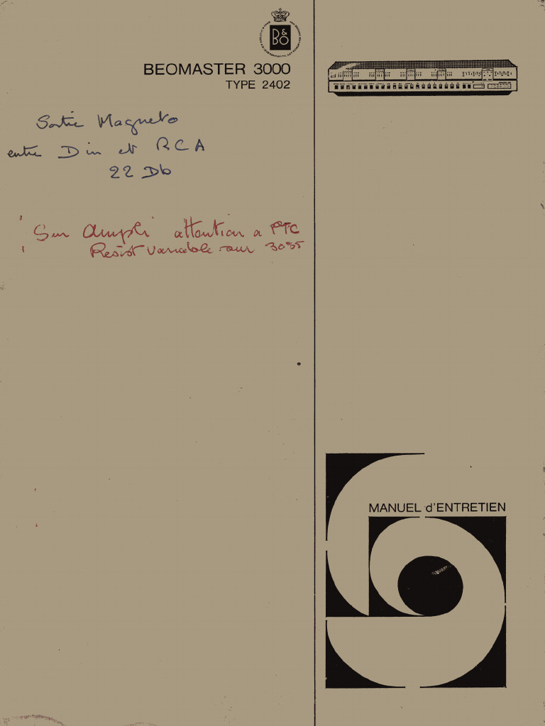 Bang Olufsen Beomaster 3000 Sch2 | PDF
