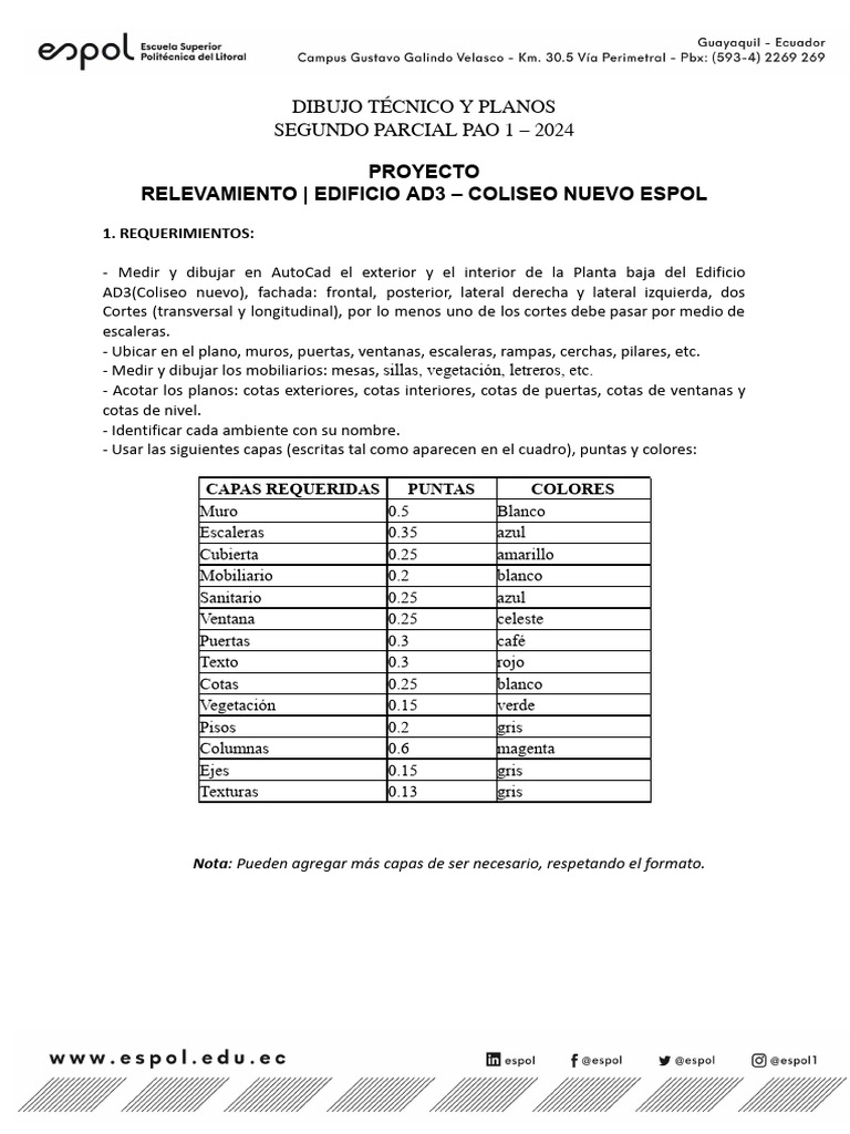 Proyecto de Dibujo Ténico y Planos - T1 - 2024 | PDF | Diseño gráfico