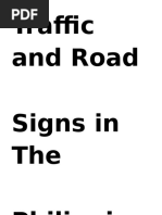Philippine Road Traffic Signs Overview | PDF | Traffic | Controlled ...