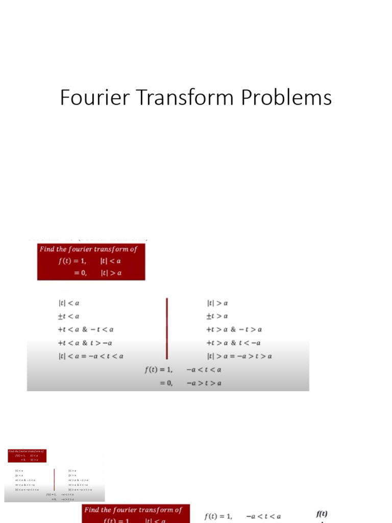 Fourier Transform Problems | PDF