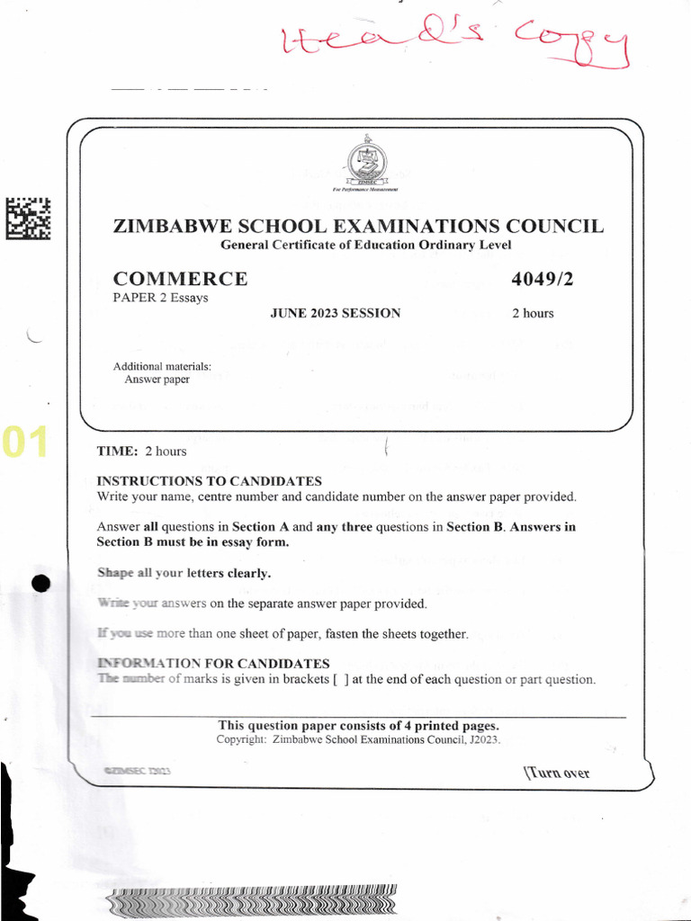 June 2023 Commerce Paper 2 20230530 0001 | PDF | Economies | Business