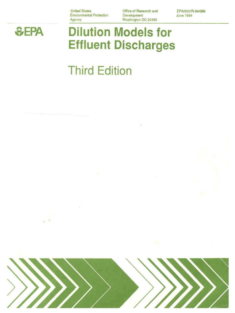 Dilution Models For Effluents Discharges | PDF | Water | Clean Water Act