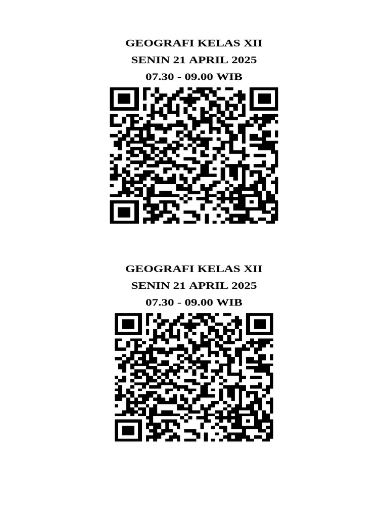 Barcode Soal Geografi Kelas Xii | PDF