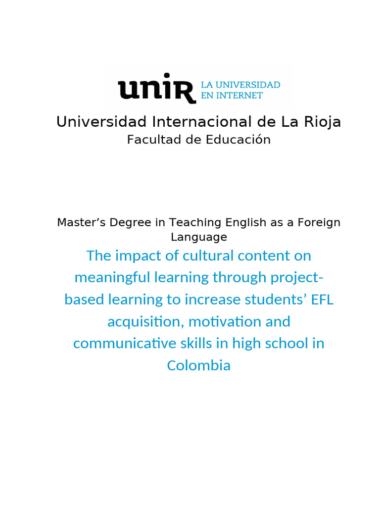 Plantilla Intervention Proposal | PDF | Learning | Project Based Learning