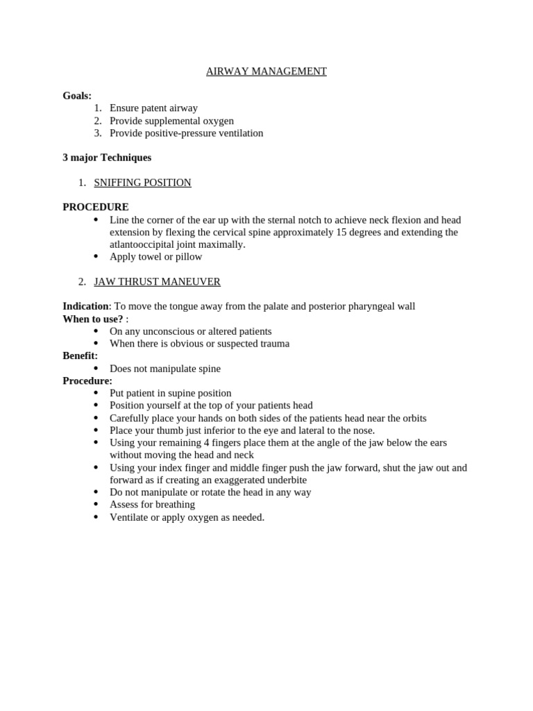Airway Management | PDF