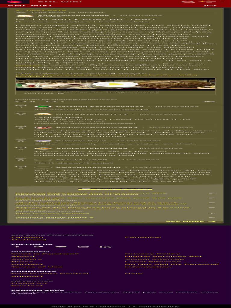 Is I'm Sorry Chef PP Real Fandom | PDF