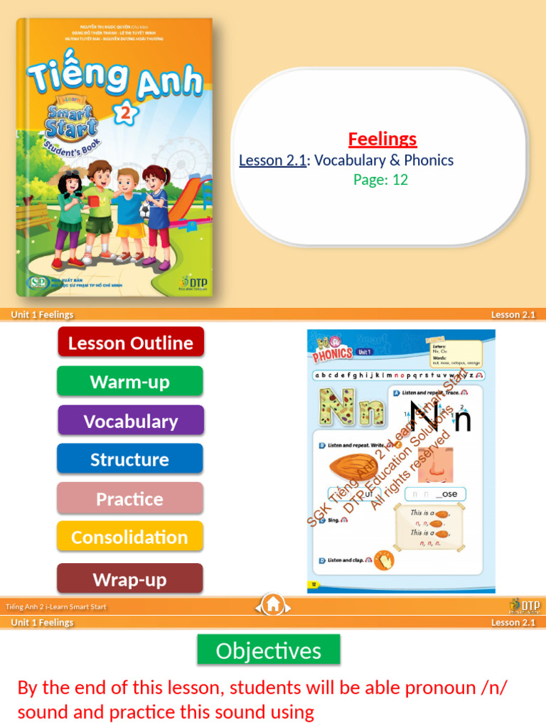 Unit 1 Feelings - Lesson 2.1 - Page 12 | PDF | Phonics | Reading (Process)