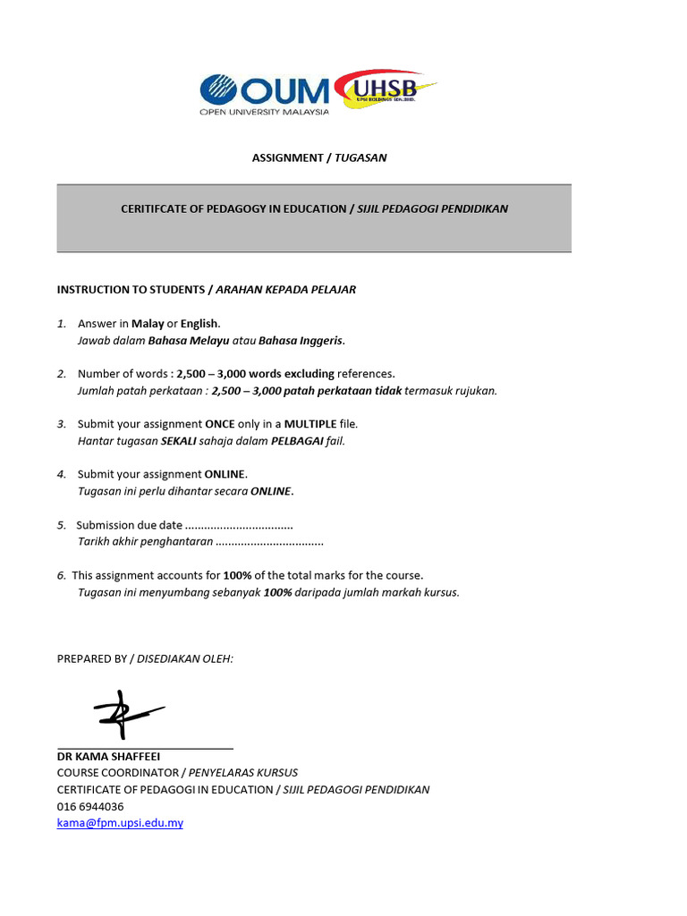 Assignment Guidelines for Pedagogy Certificate | PDF | Lesson Plan ...