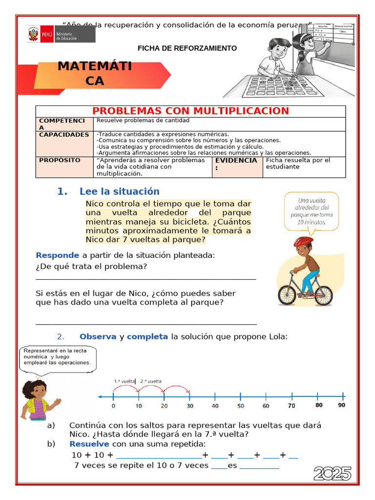 F.ref. Mate Problemas Con Multiplicación | PDF | Multiplicación