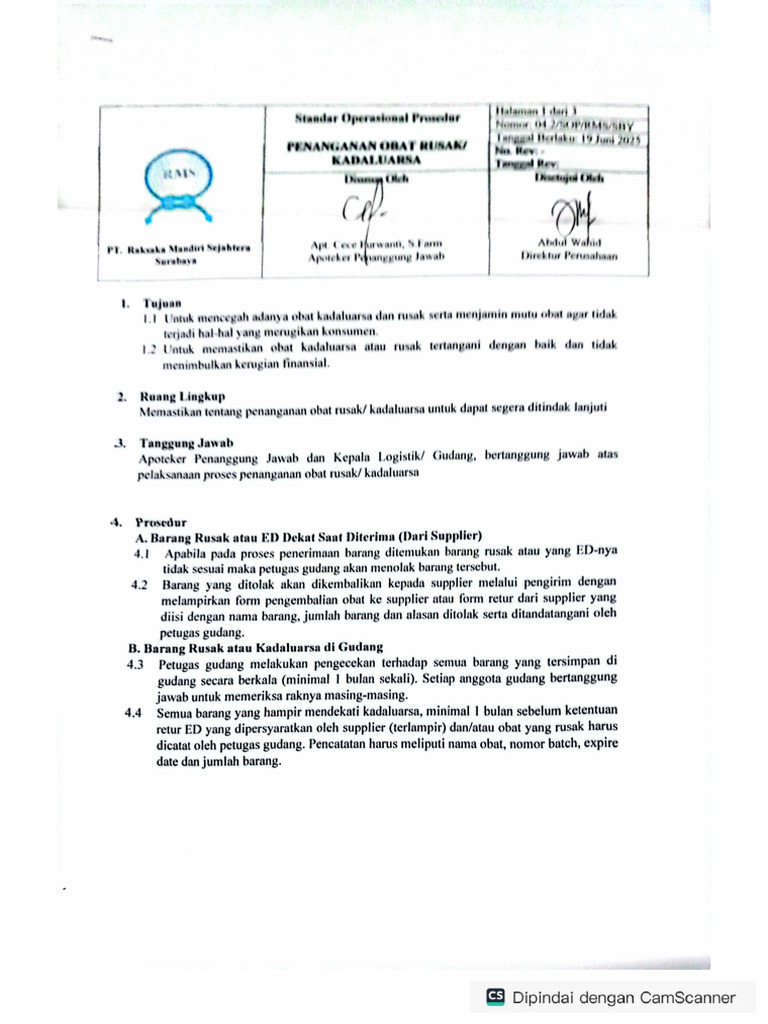 Penanganan Obat Rusak Dan Kadaluarsa | PDF