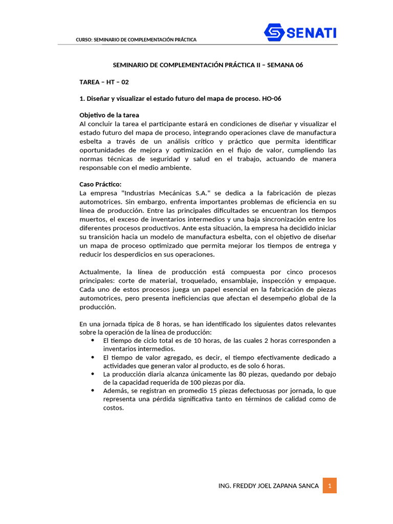 Diseñar y Visualizar El Estado Futuro Del Mapa de Proceso. HO-06 | PDF ...