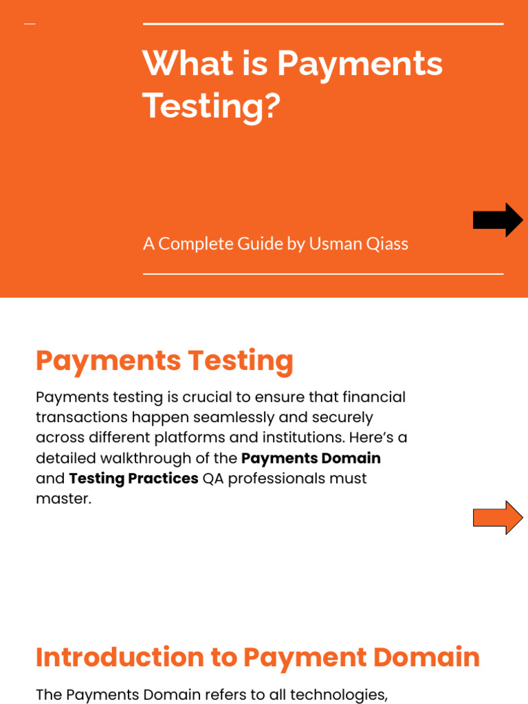 Payments Testing: A Comprehensive Guide | PDF | Payment Card Industry ...