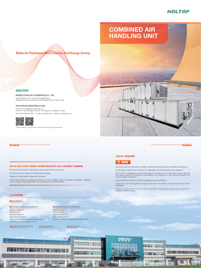 Compact AHU Selection Guide | PDF | Thermal Insulation | Energy ...