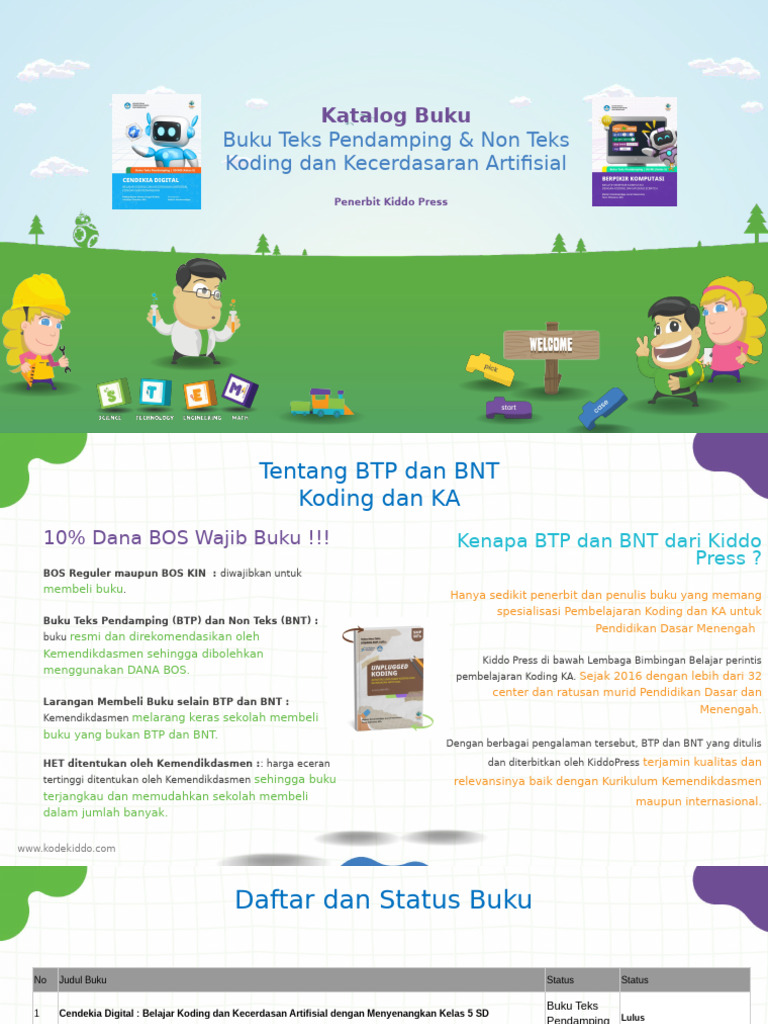 Katalog Buku Kiddo Press - BTP Dan BNT Koding KA | PDF