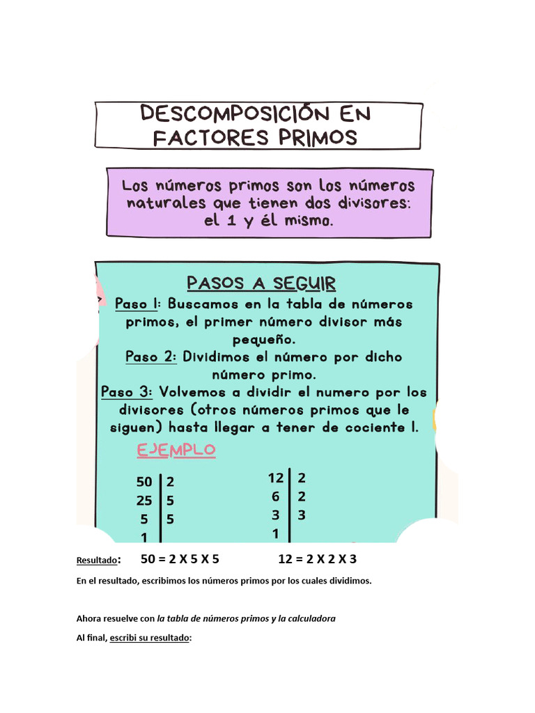 Factorizacion Numeros Primos Francesco Dellacasa | PDF