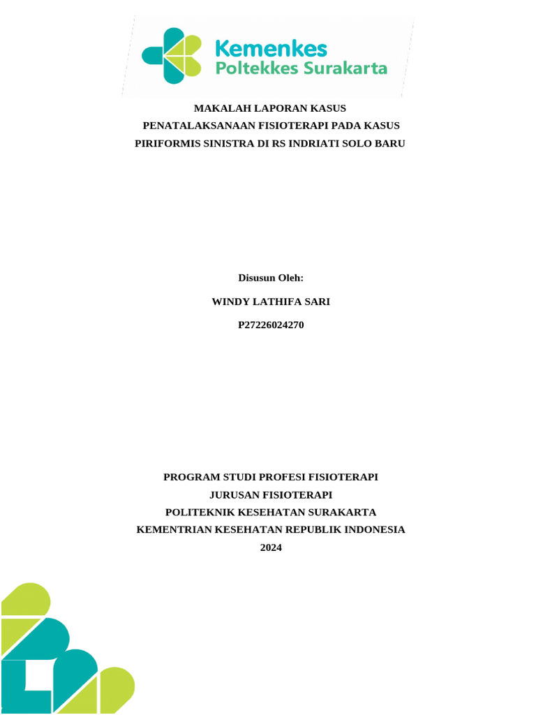 Fisioterapi Sindrom Piriformis di RS Indriati | PDF