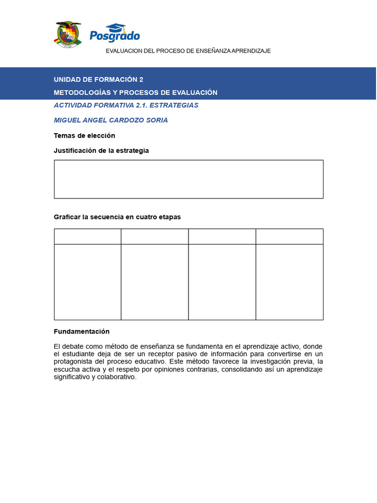 Actividad Formativa 2.1. Estrategias | PDF