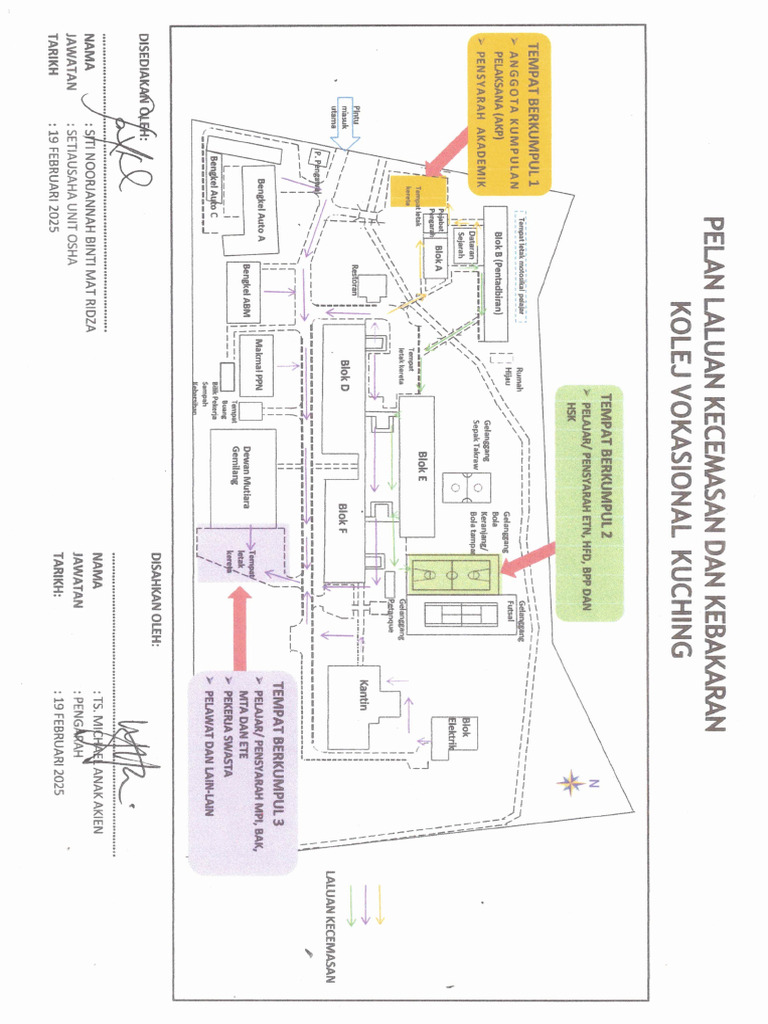 Pelan Laluan Kecemasan Kolej | PDF