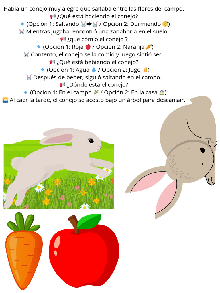 El Conejo Saltando Entre Flores | PDF