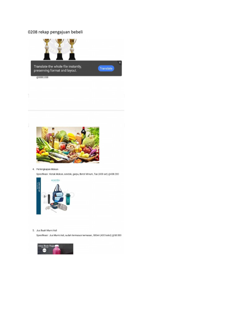 0208 Rekap Pengajuan Bebeli | PDF