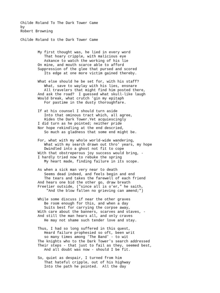 Child Erol and To The Darktower Came | PDF