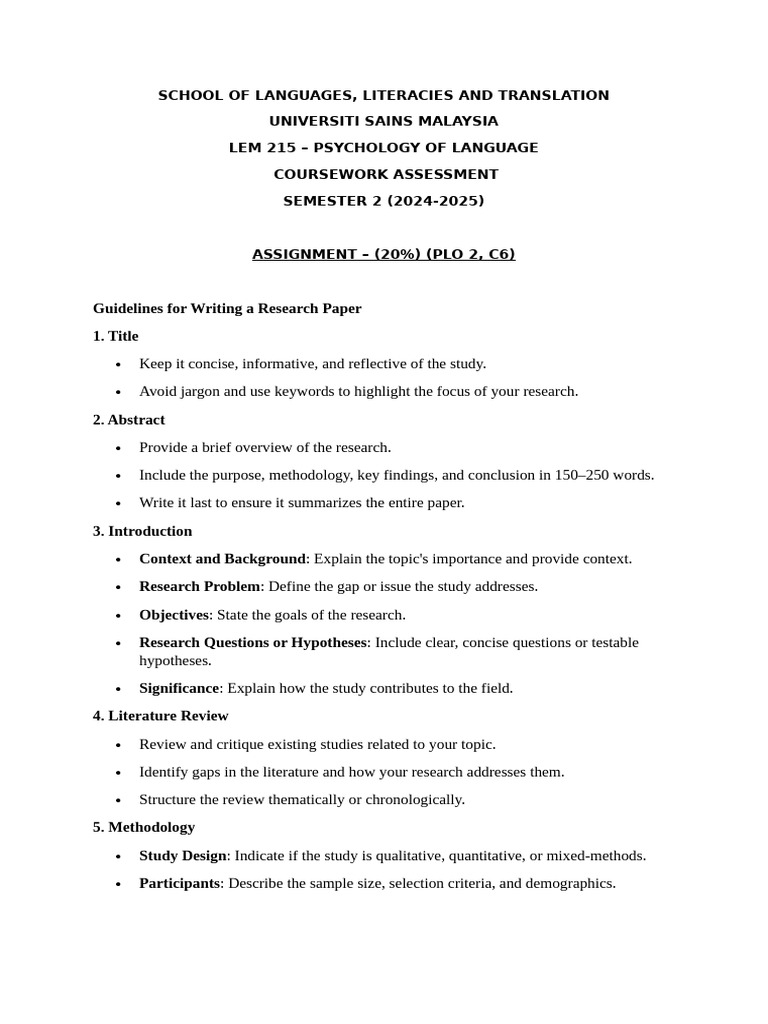 Research Paper Writing Guidelines | PDF | Methodology | Data