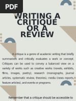 Critique Paper Template | PDF | Evaluation | Cognition