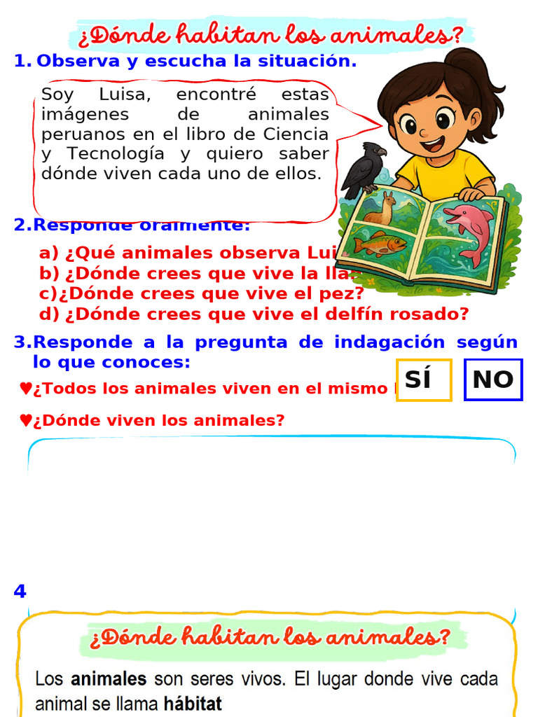Ficha ¿Dònde Viven Los Animales | PDF