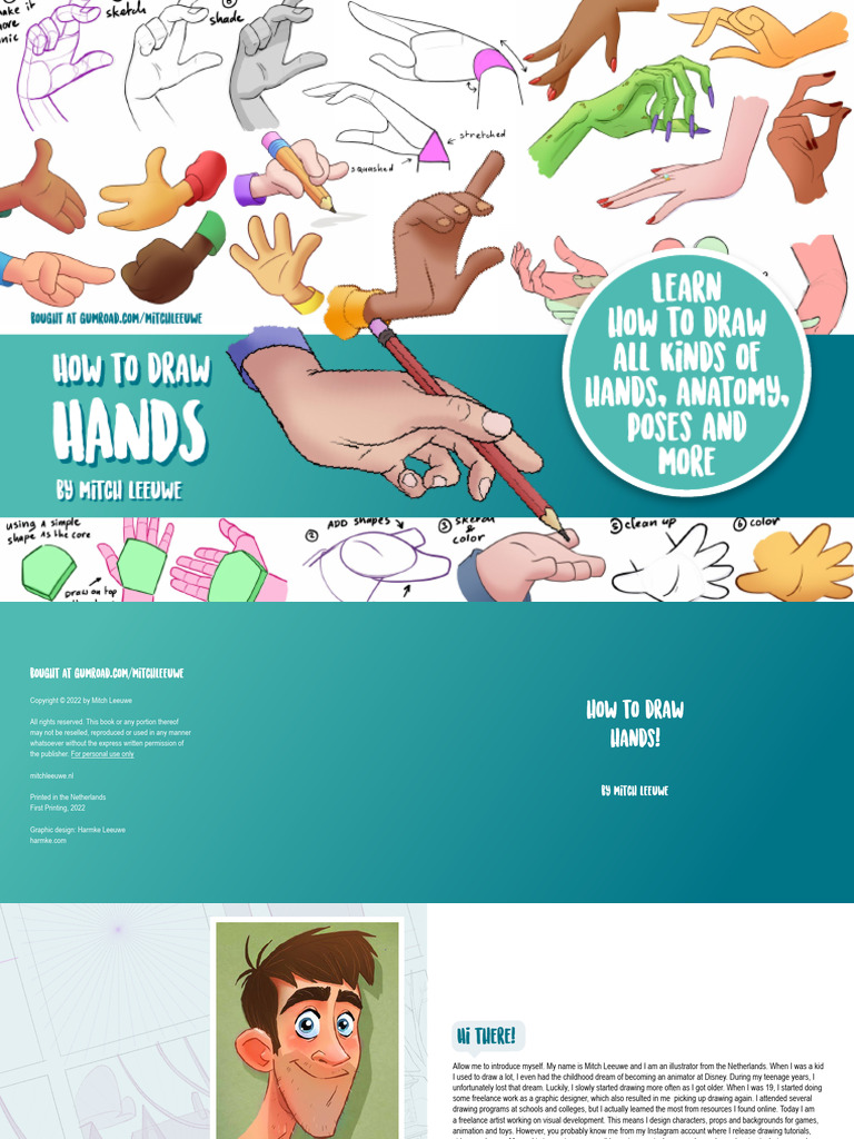 Drawing Hands: A Guide by Mitch Leeuwe | PDF | Drawing