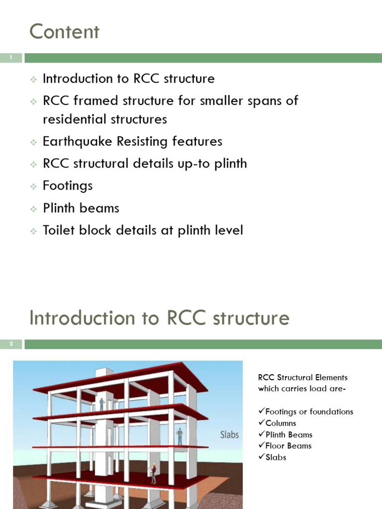 RCC Frame Structure and Plinth Beams | PDF | Column | Beam (Structure)