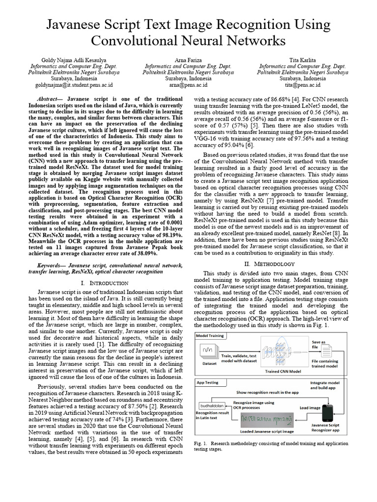 Javanese Script Text Image Recognition Using Convolutional Neural Network-Goldy Najma Adli ...