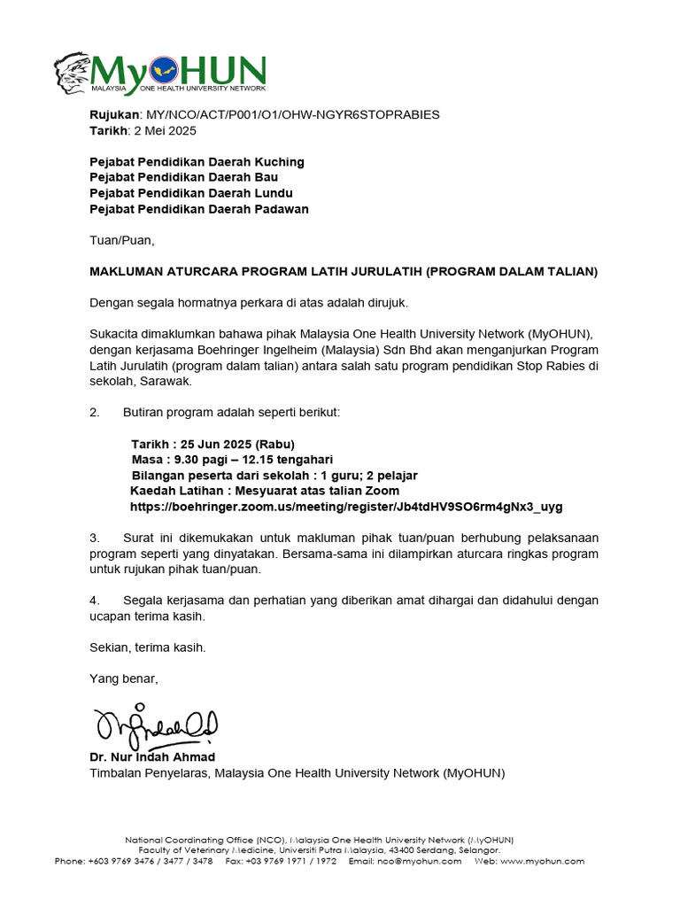 Surat Aturcara Program MR Gabriel | PDF