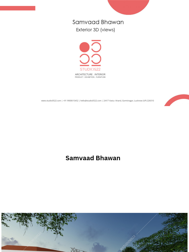 Samvaad Bhavan-3D Views (Exterior) | PDF