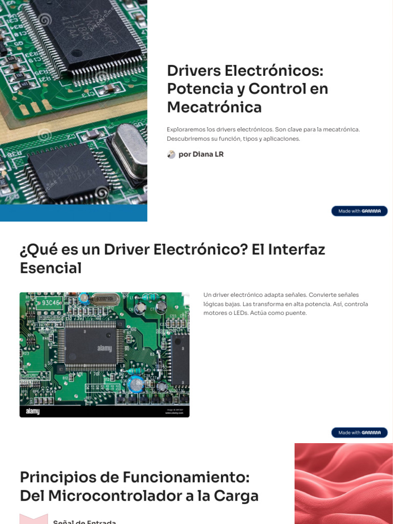 Drivers Electrónicos en Mecatrónica | PDF | Electrónica | Motor eléctrico