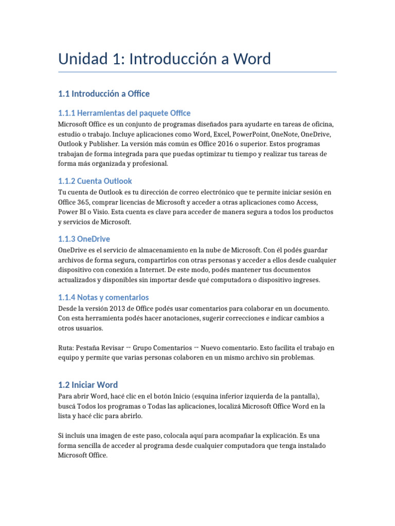 Guía Básica de Microsoft Word 2016 | PDF | Microsoft Office | Software