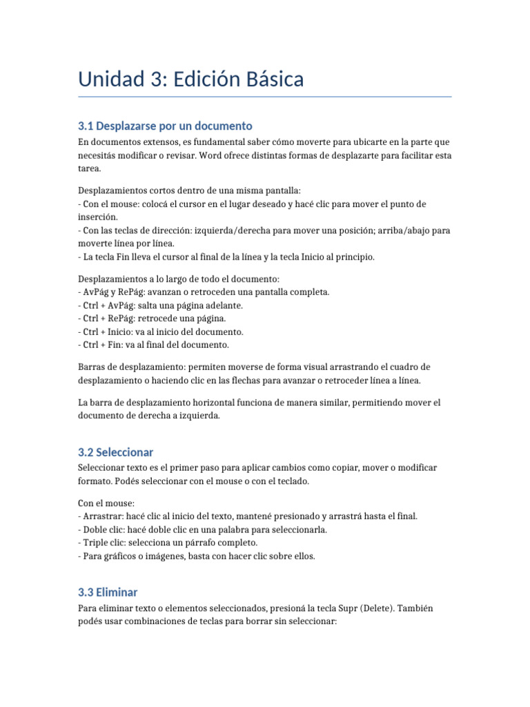 Edición Básica en Word: Guía Rápida | PDF | Software | Informática