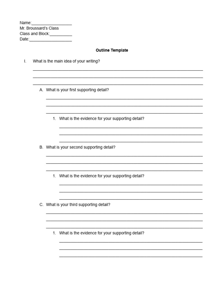 Outline Template | PDF